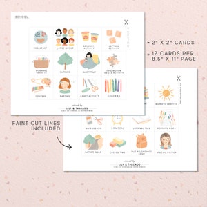 School, Chore, & Routine Cards Chart BUNDLE, Editable Visual Schedule ...