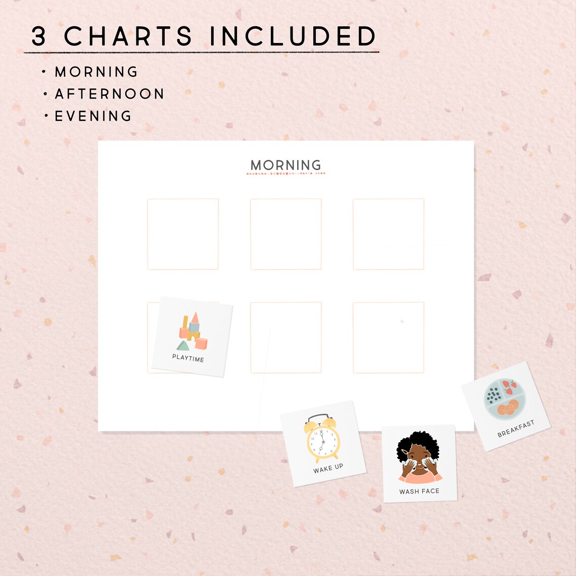 Editable Daily Routine Cards & Chart Toddler Daily Rhythm | Etsy Canada