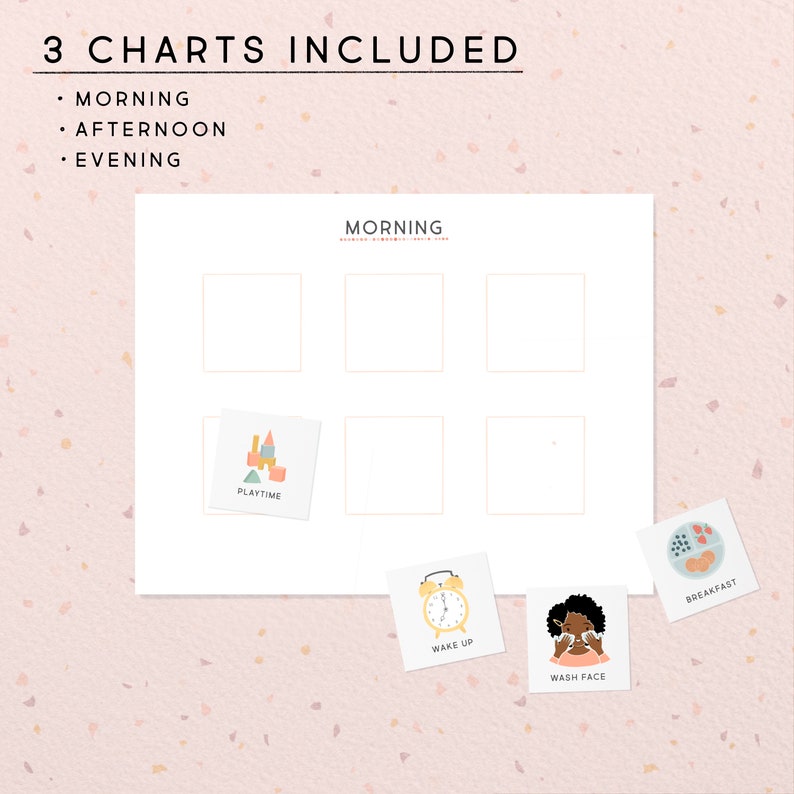 Editable Daily Routine Cards & Chart Toddler Daily Rhythm | Etsy Canada