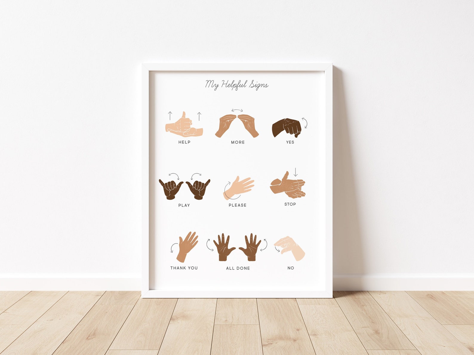 ASL Sign Language Manners & Basic Signs Calming Corner - Etsy Canada