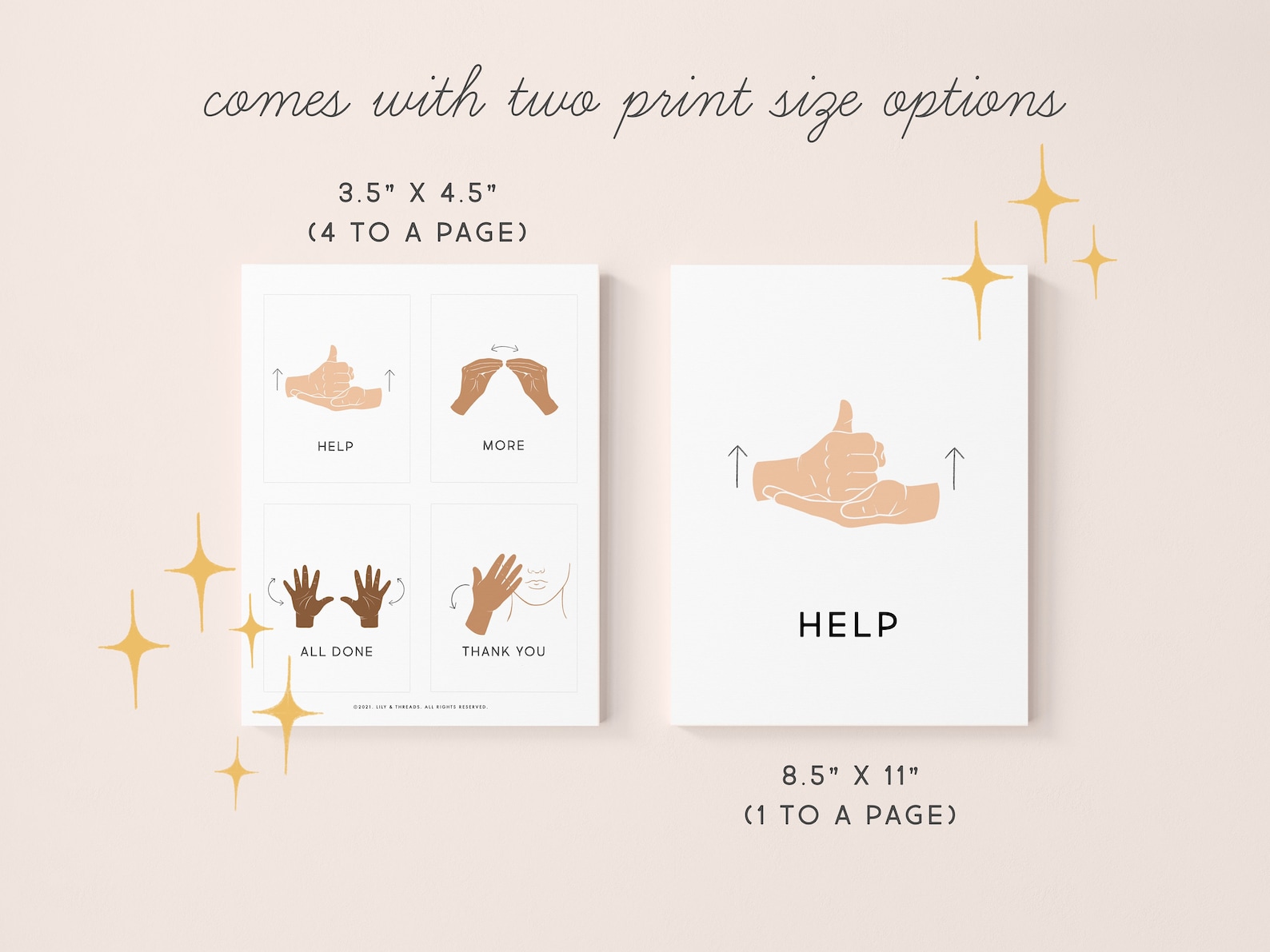 ASL American Sign Language Flash Cards Calming Corner - Etsy