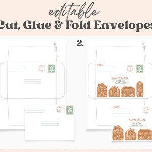 Santa Letter Template and Envelope, Personalized Letter From Santa ...