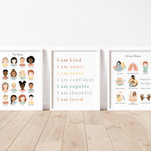 Set of 3 Educational Posters Calming Corner Calming - Etsy