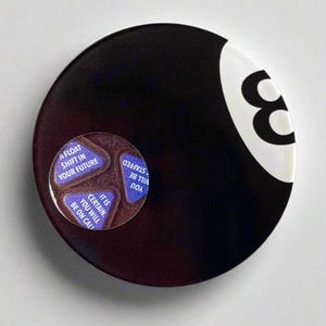 Unmagic Eight Ball - Shaker Swappable Badge Reel Design TOP - Etsy