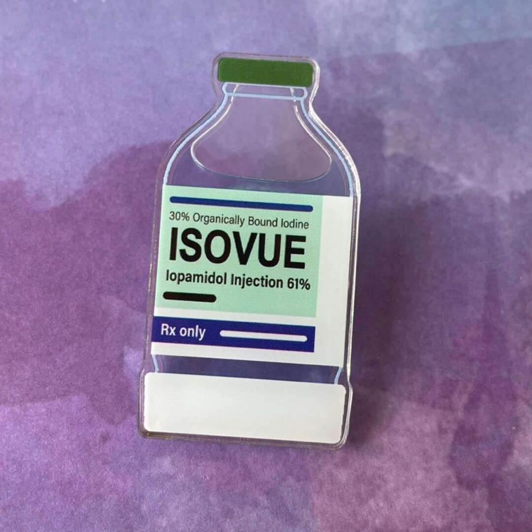 Isovue Bottle Liquid Filled Swappable Badge Reel Design TOP - Etsy