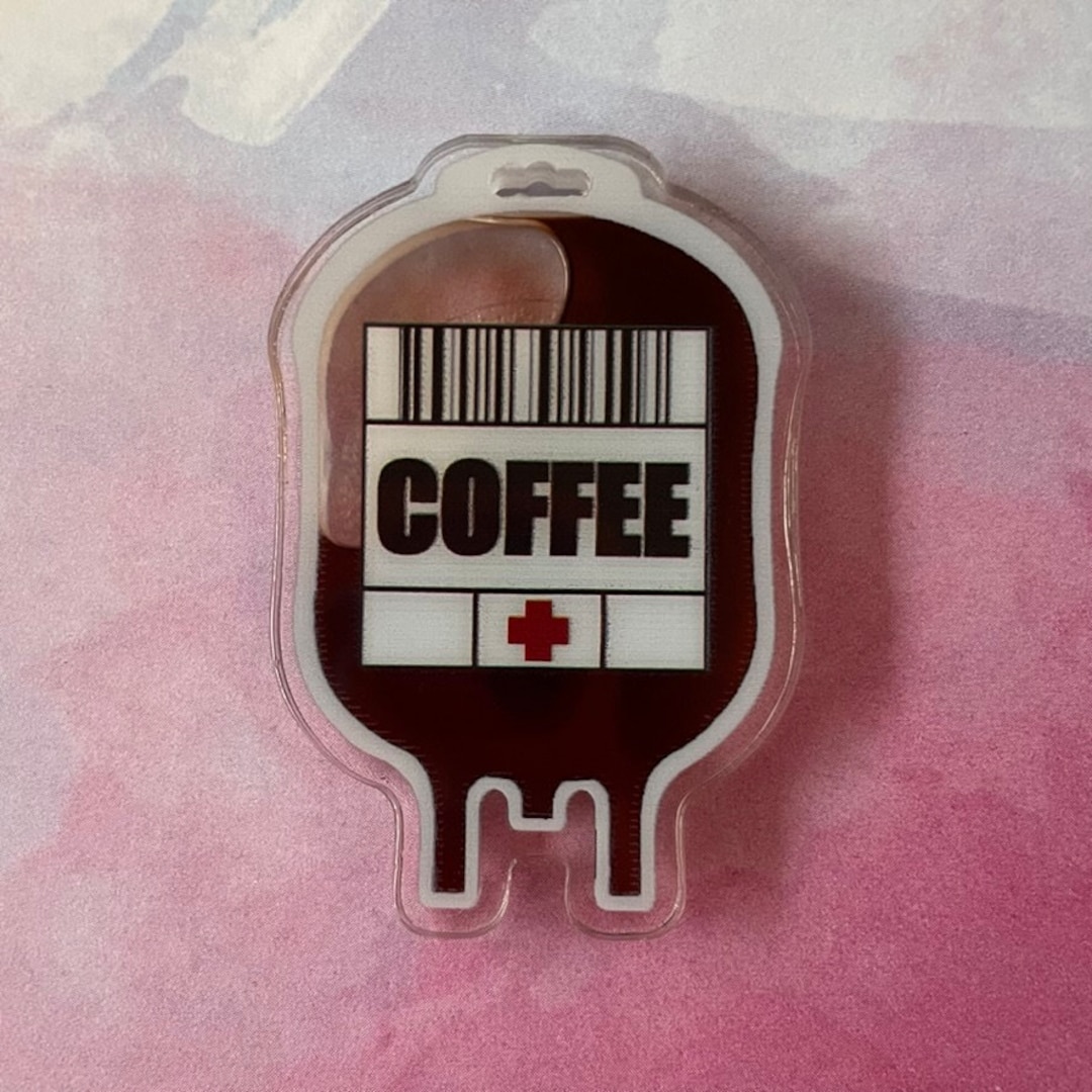 Coffee IV Bag Liquid Filled Swappable Badge Reel Design TOP - Etsy