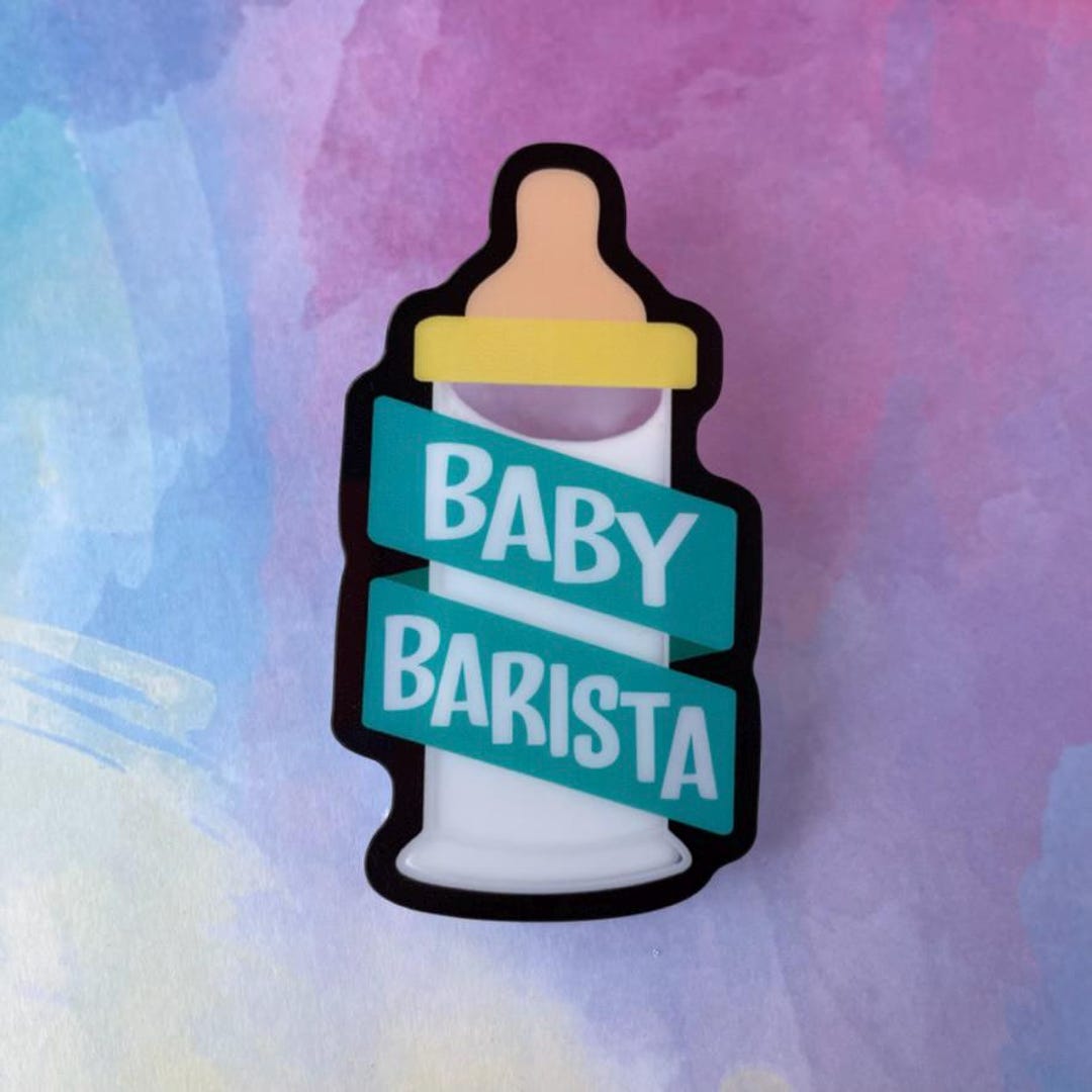 Baby Barista Liquid Filled Swappable Badge Reel Design TOP - Etsy