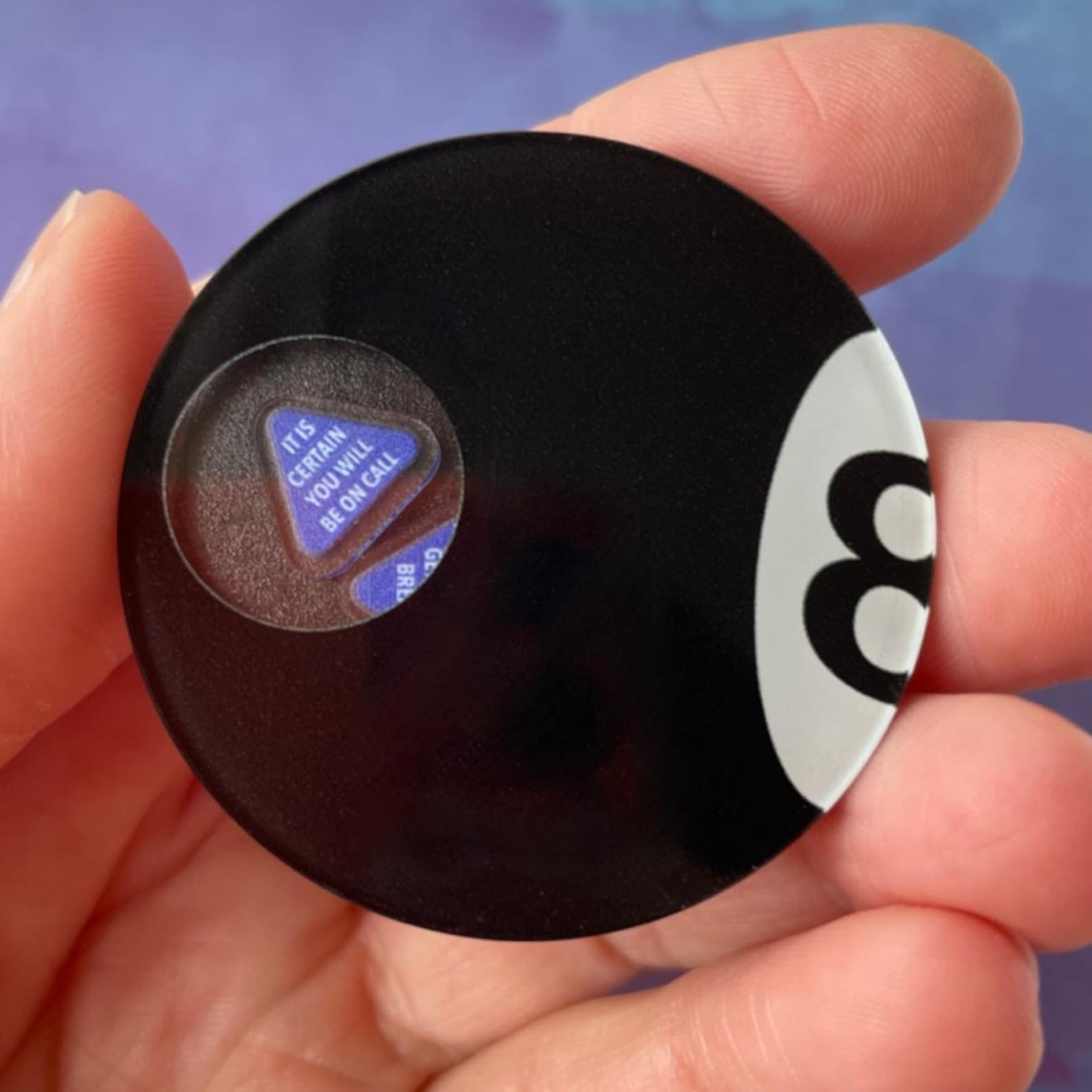 Unmagic Eight Ball - Shaker Swappable Badge Reel Design TOP - Etsy