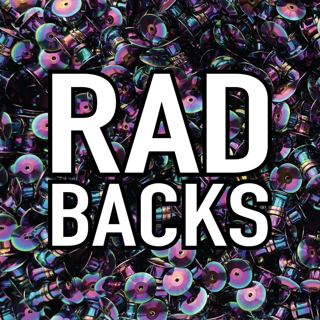Rad Backs Magnetic Locking Pin Backs Pack of 10 Magnetic - Etsy