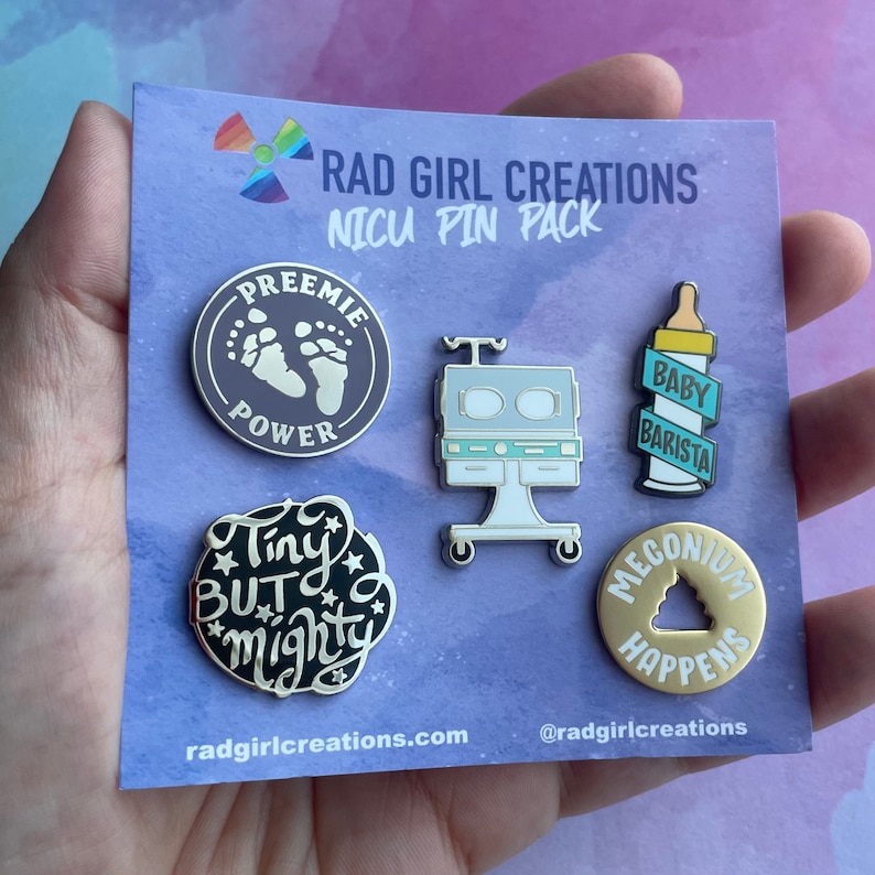 NICU Pin Pack- Medical Gift - Doctor Nurse - Enamel Pin Medical ...