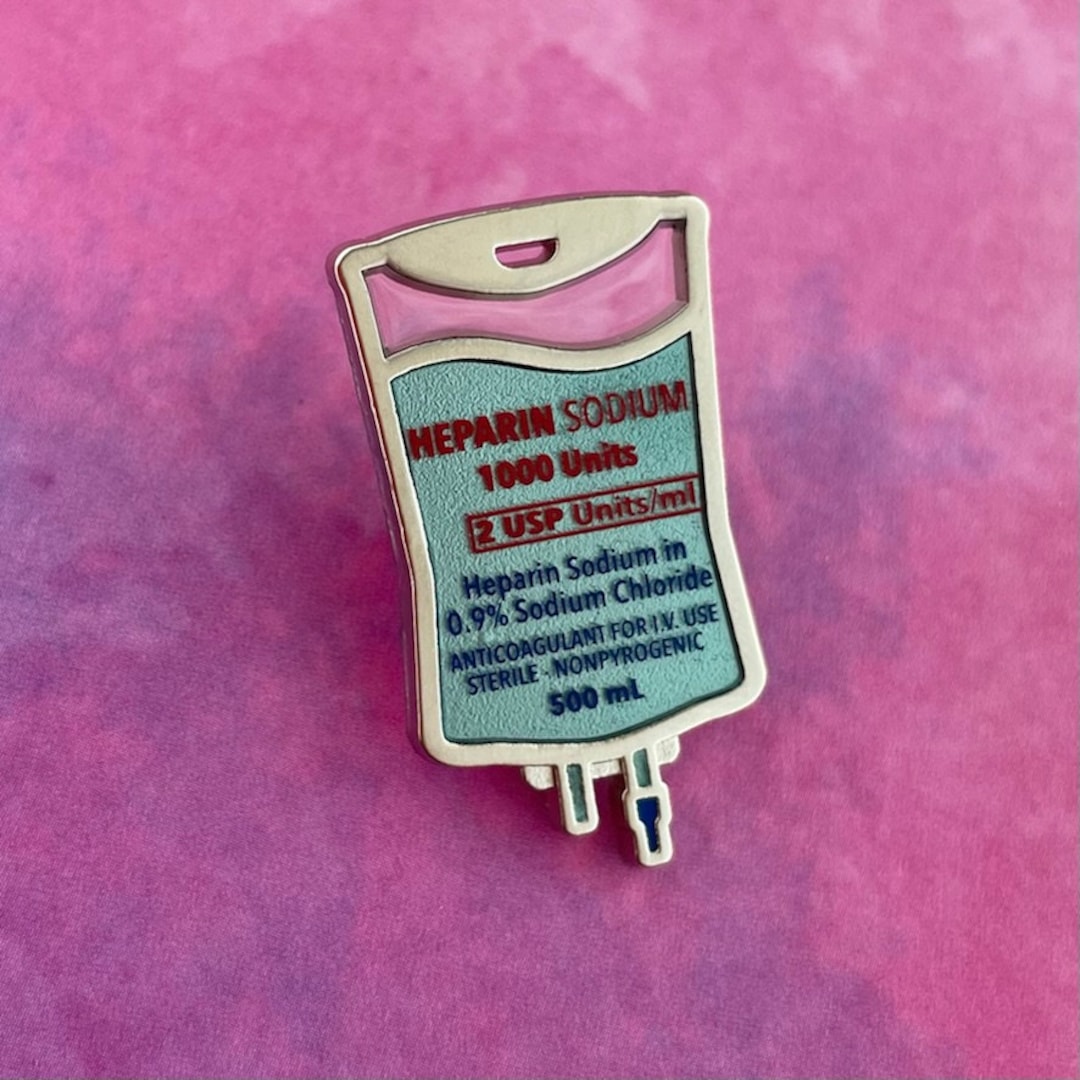Heparin IV Bag Pin - Etsy