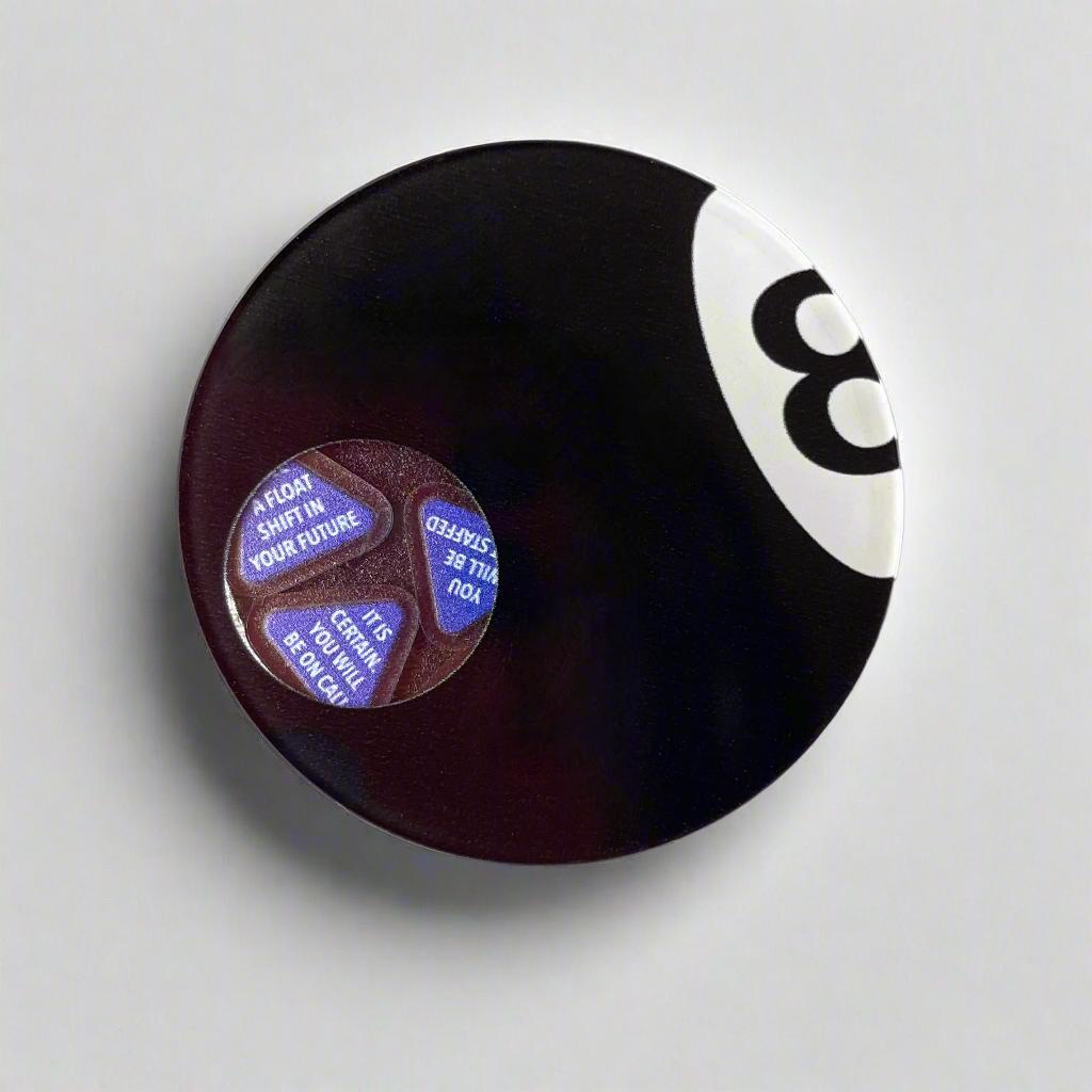 Unmagic Eight Ball - Shaker Swappable Badge Reel Design TOP - Etsy