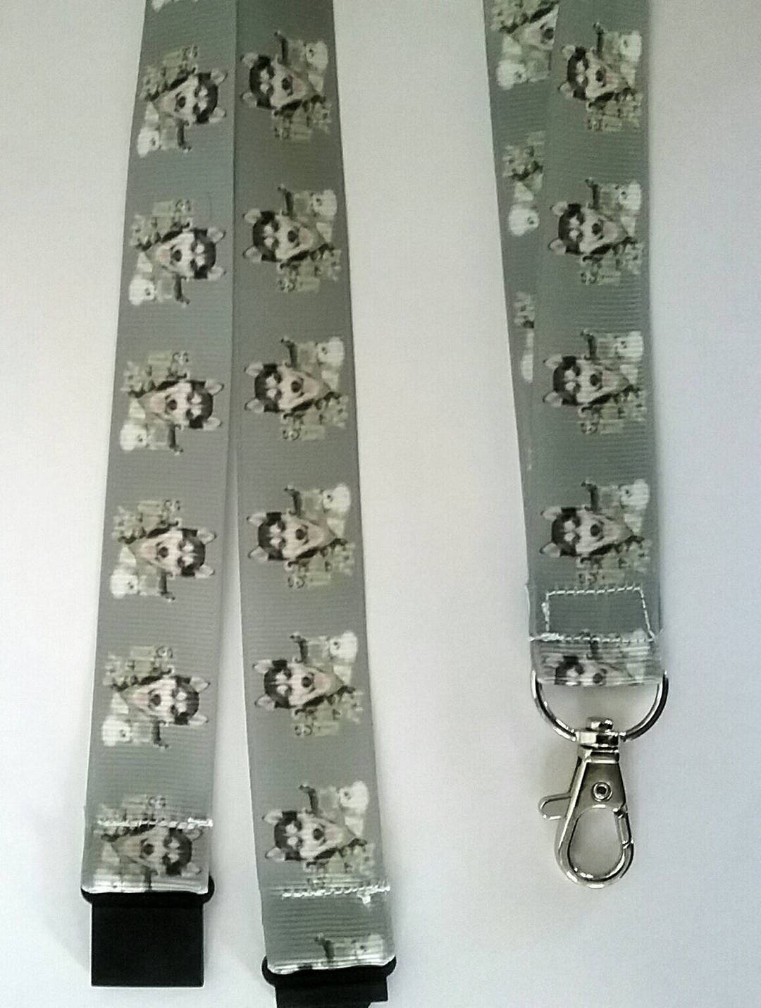 Lanyard Husky Akita Dog Grey Ribbon ID Badge Key Holder - Etsy