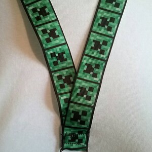 Lanyard Green Pixel Computer Video Game Ribbon ID Badge Holder | Etsy