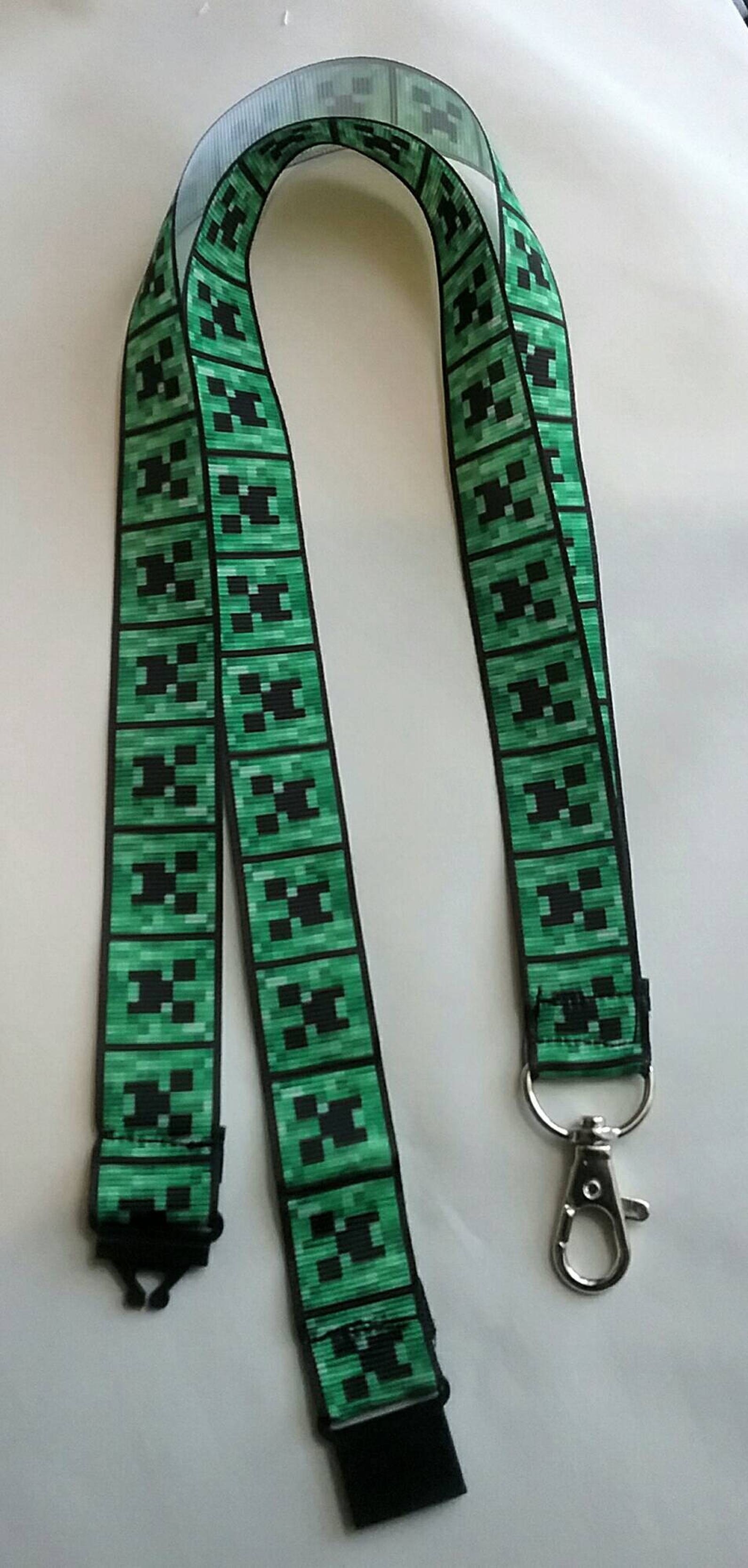 Lanyard Green Pixel Computer Video Game Ribbon ID Badge Holder | Etsy