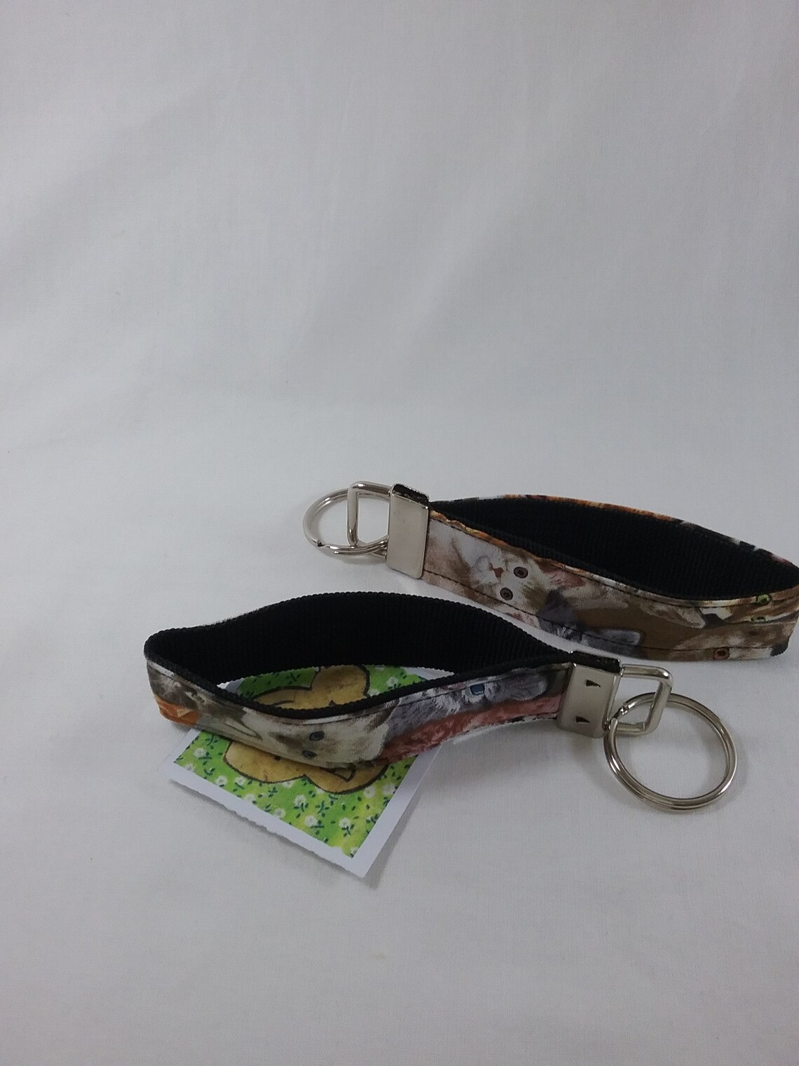 Key Fob Lots of Coloured Cats & Kittens Fabric Handmade Keyfob - Etsy