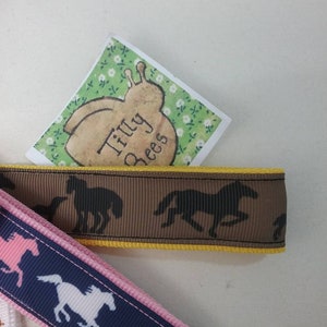 Pony / Horse Handmade Key Fobs You Choose Pattern Ribbon on Pink ...