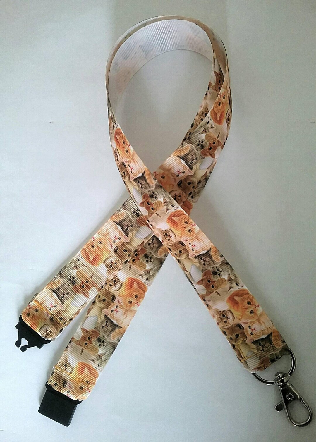 Lots of Cats Ribbon Lanyard Ginger Tabby Cat Kitten ID Badge Holder ...
