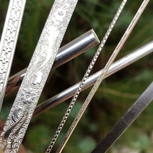 Bezel Wire, Silver, Sterling or 999 Fine, Flat, Domed, Embossed, Ornate ...