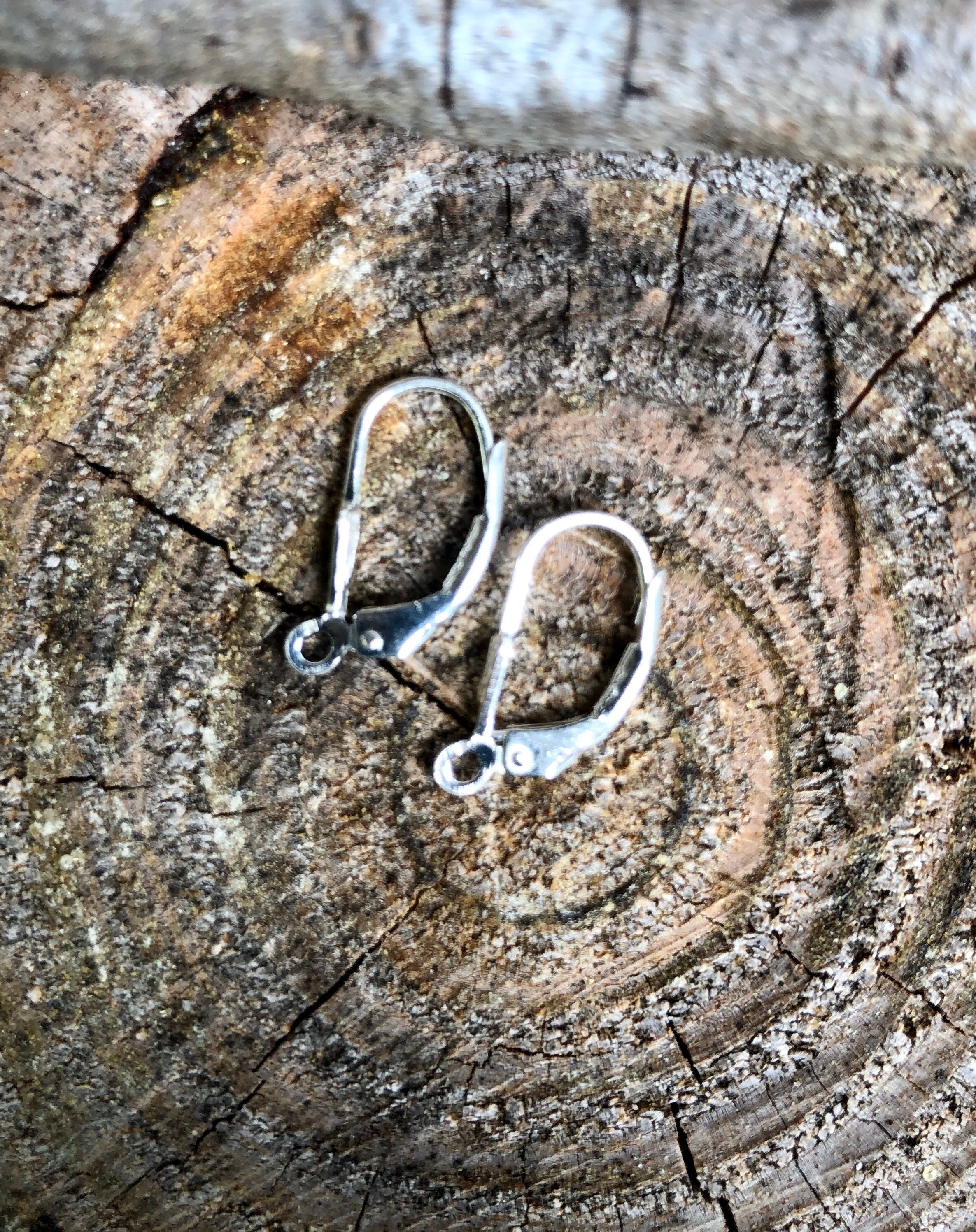 Lever Back Earring Hooks, 99.9 Fine Silver Plate | Drop Leverback ...