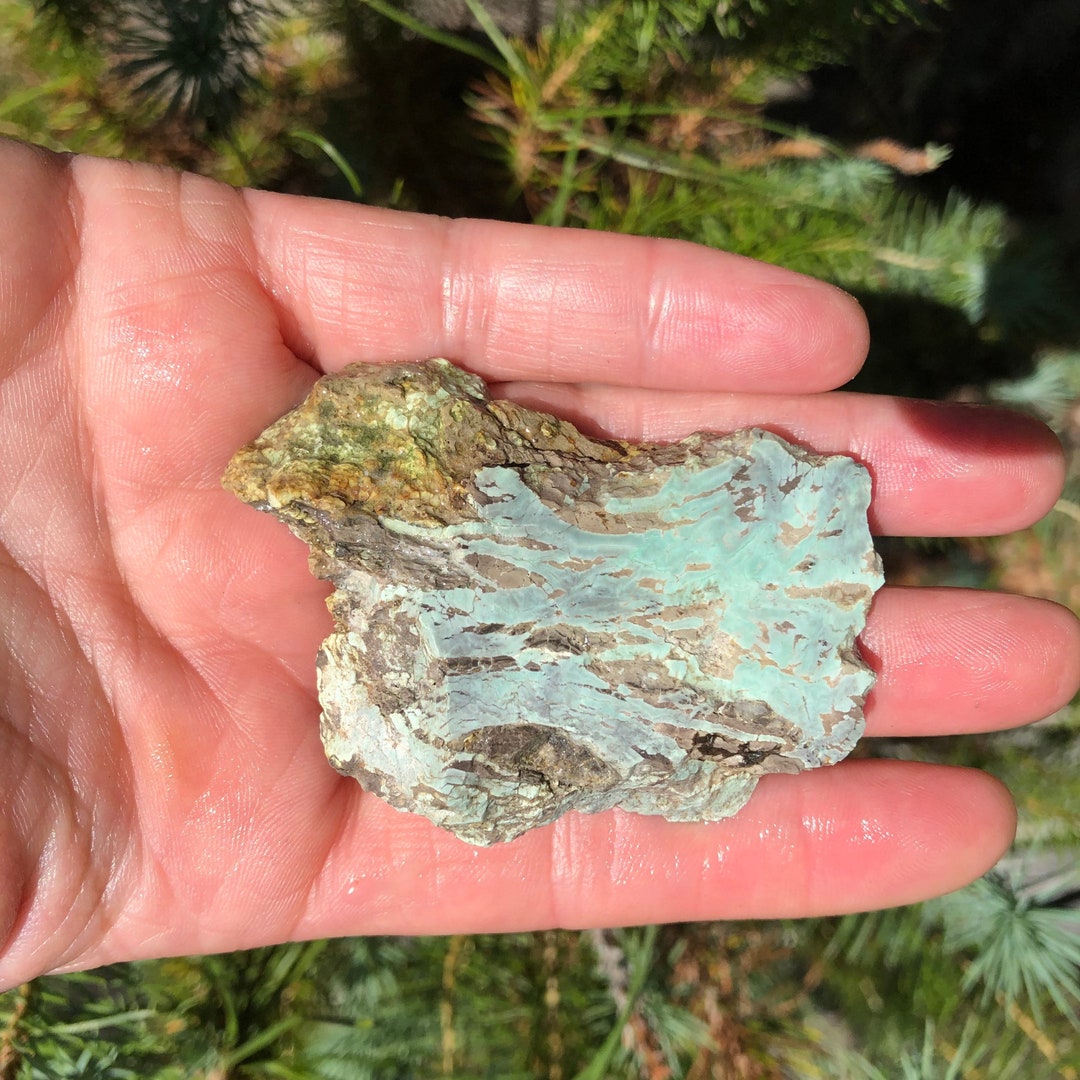 VARIQUOISE, Mint Green, Broken Arrow Mine, NV, 51.16g RARE, L Lapidary ...
