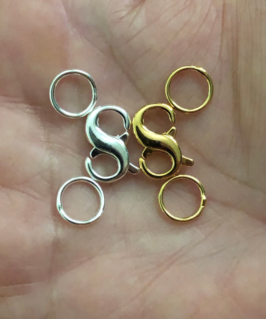 Double Ended Infinity Clasp, 16x9mm, 2-10mm Soldered Rings | Gold GLP ...