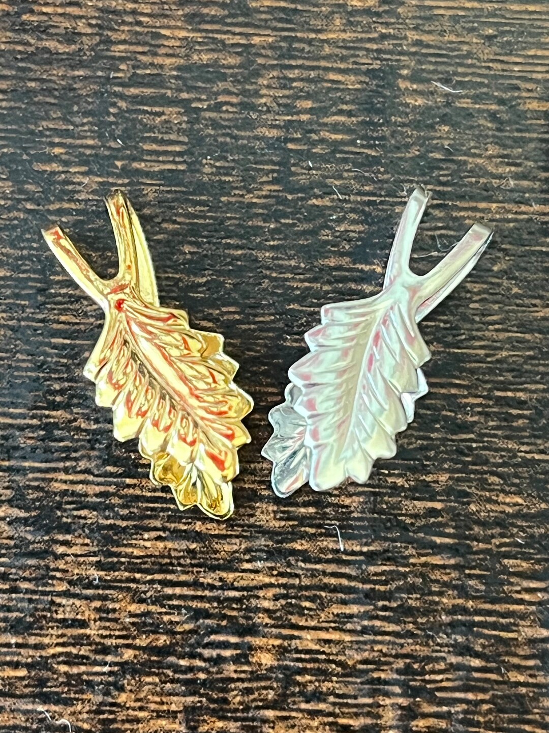 Bail, Leaf, Set of 10, Y-style, SLP or GLP Brass, Bond-on 39x7mm | Leaf ...