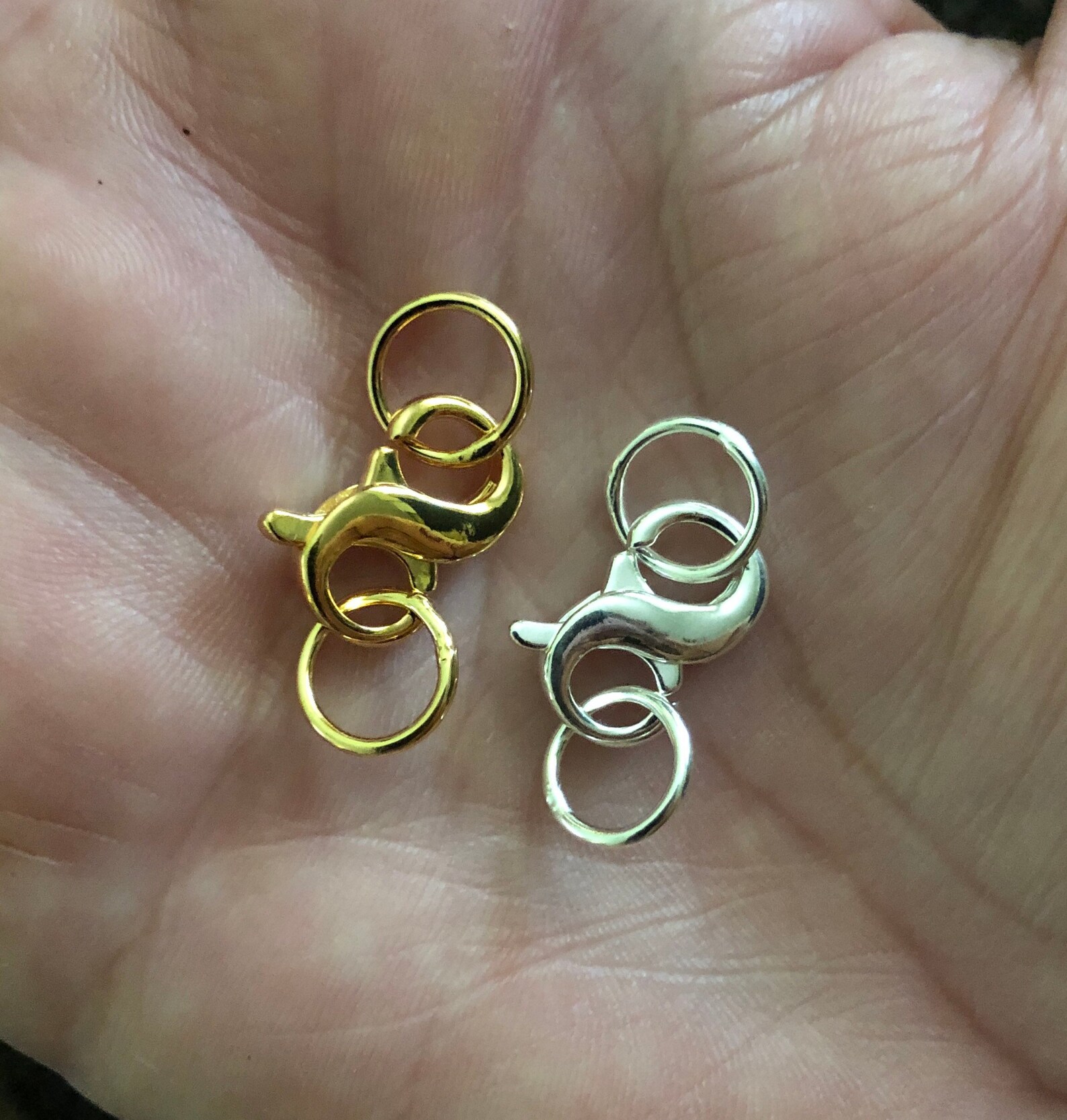 Double Ended Infinity Clasp 16x9mm 2-10mm Soldered Rings / | Etsy