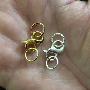 Double Ended Infinity Clasp, 16x9mm, 2-10mm Soldered Rings | Gold GLP ...