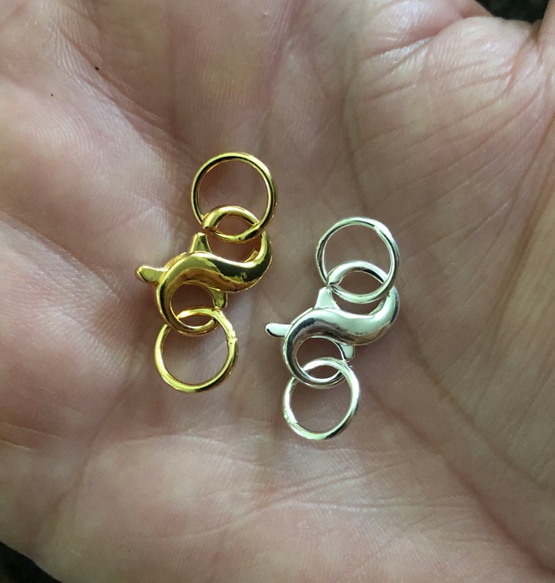 Double Ended Infinity Clasp 16x9mm 2-10mm Soldered Rings / | Etsy