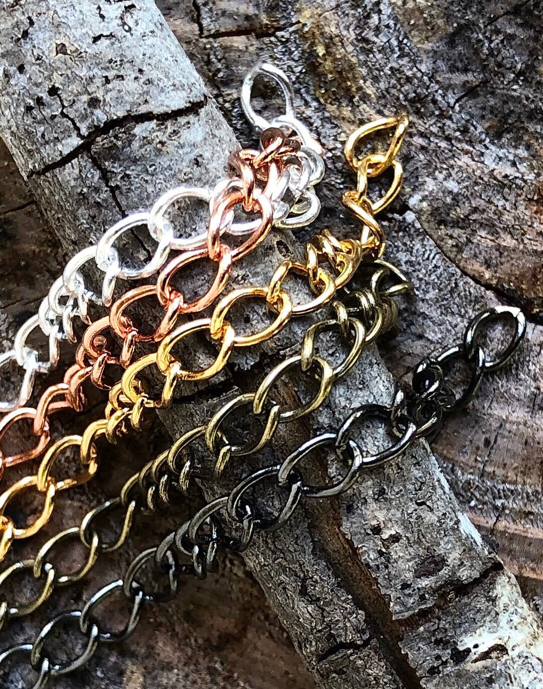 5 Piece Chain Extenders // Multi-colored Set of Extenders // 3 Inch ...