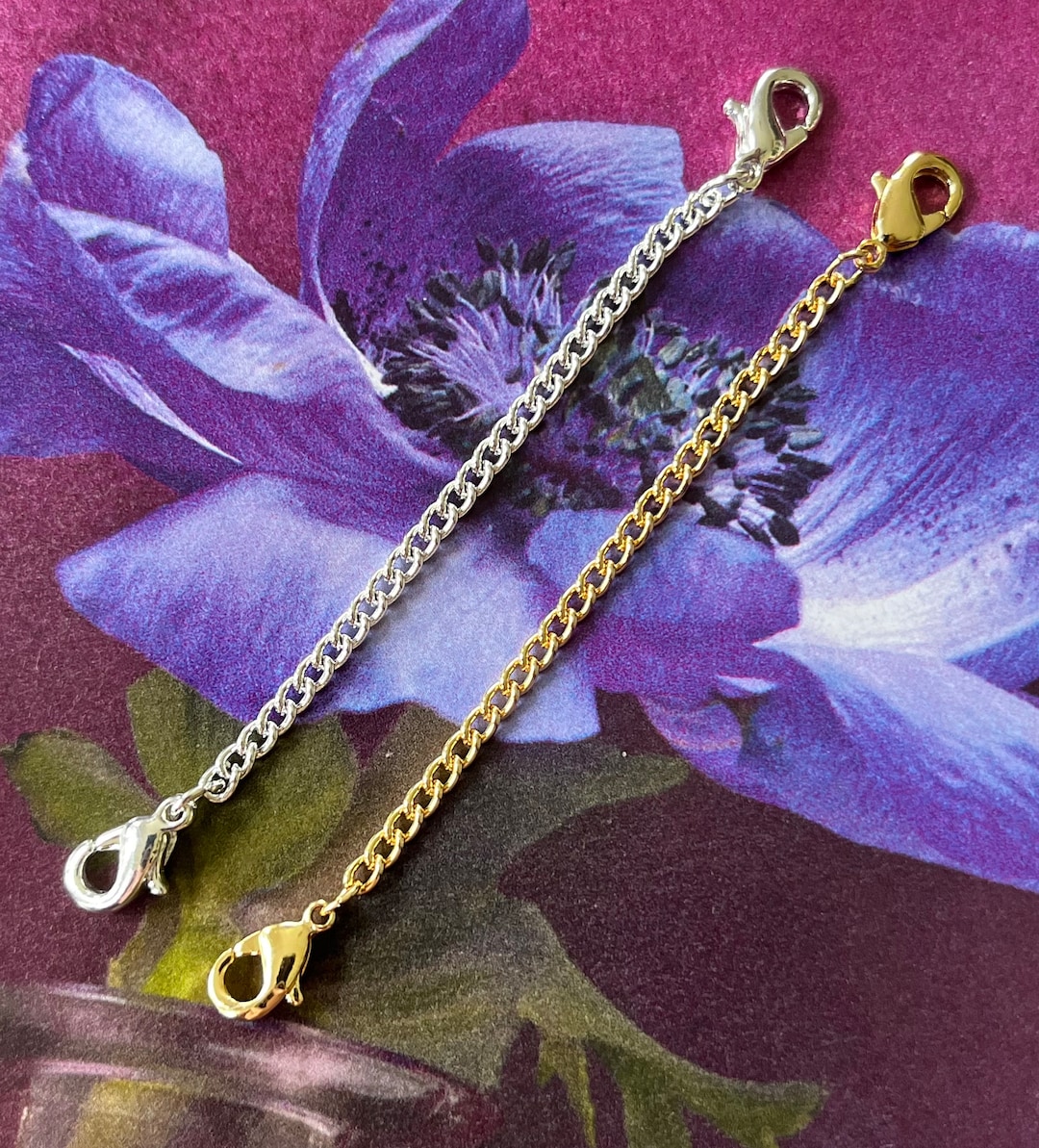 Chain Extenders, 2 Pcs, 1 GLF, 1 SLF, Double Lobster Claw Clasp ...
