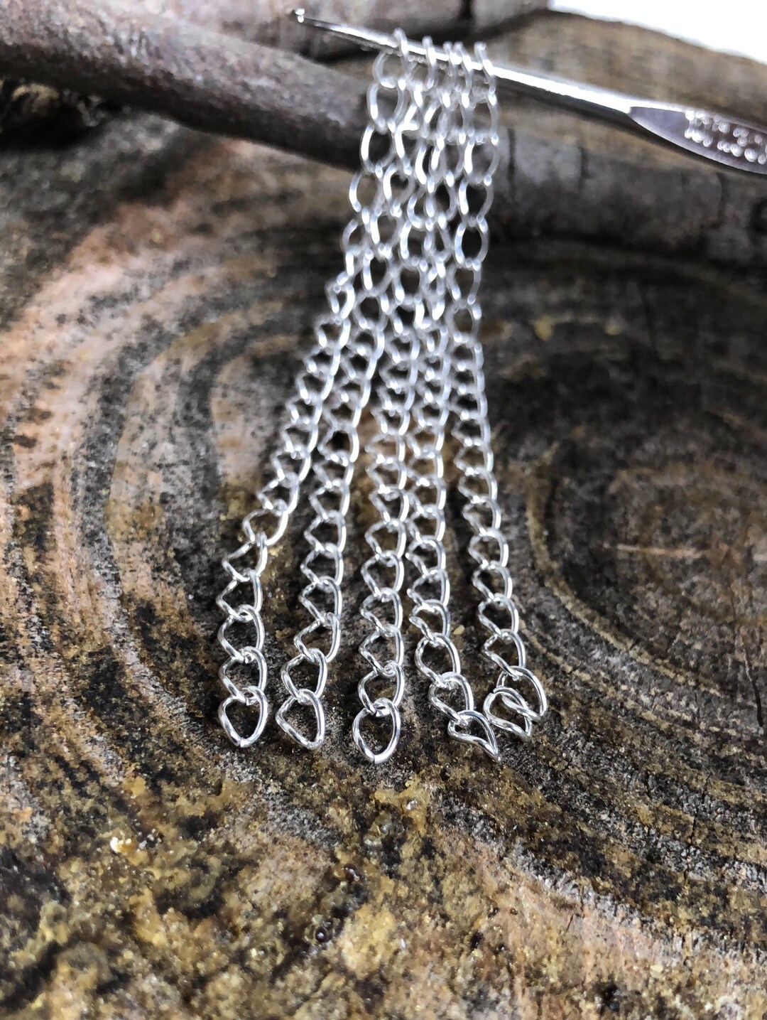 Set of 5 Chain Extenders-slp // Set of Chain Extenders // Silver-plated ...