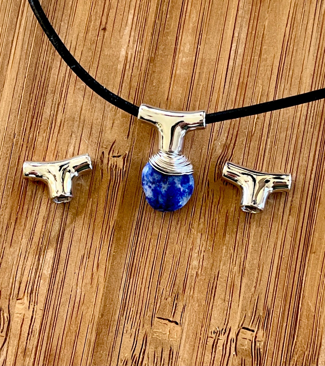 T Bead, Sterling Silver 15x9x6mm 2-3mm Id Hole, 1-4mm Id Hole T Bead ...