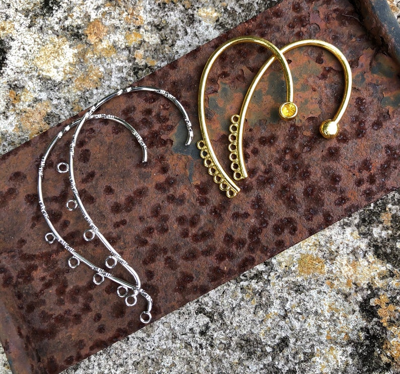 Ear Cuffs Multi-strand Silver or Gold PL / DIY Earcuff - Etsy