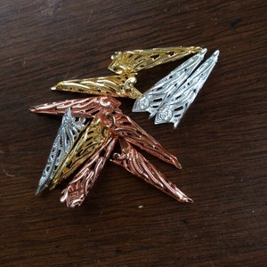 Bolo Tips, Cone End Caps, 35x9mm Filigree, Gold, Silver, Copper, Ant ...