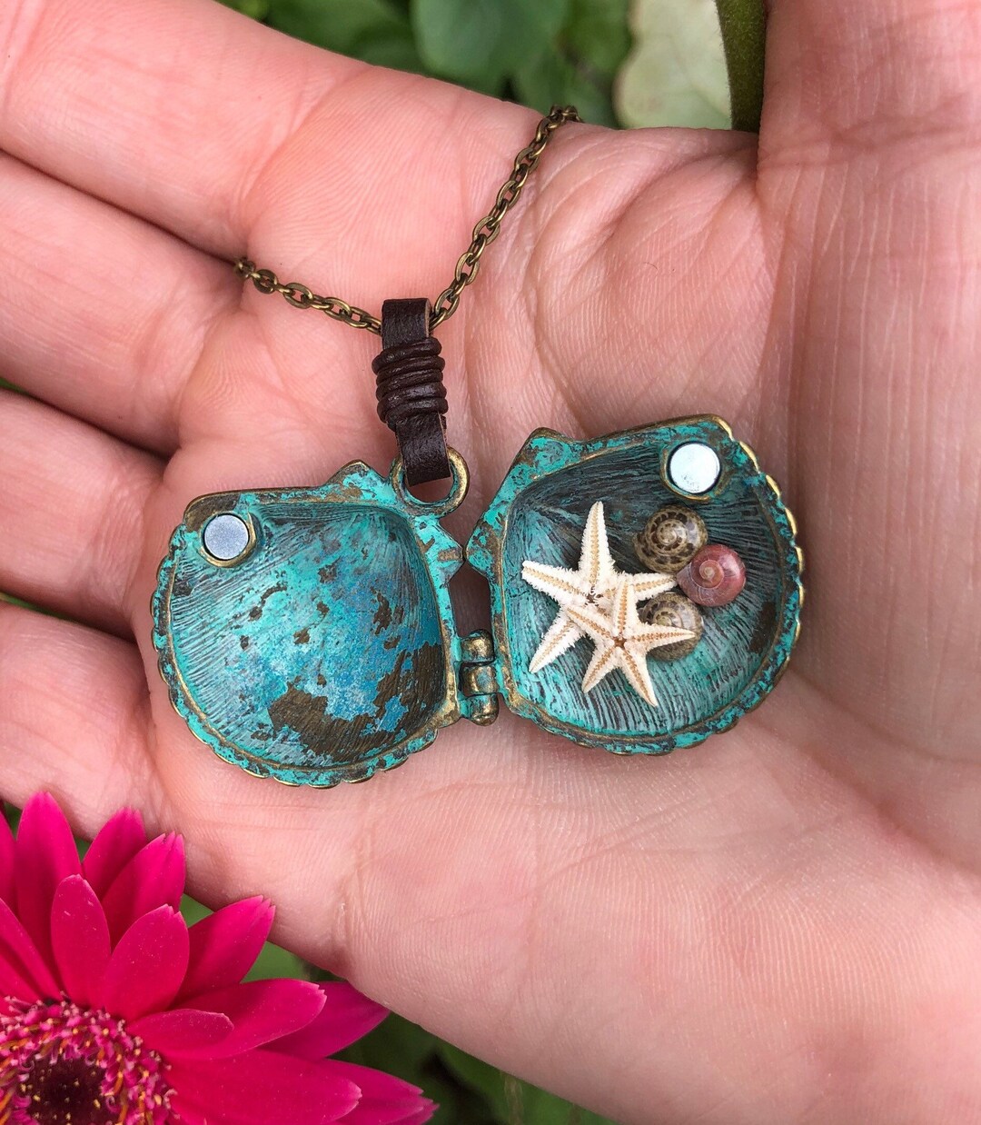 Pewter Shell Locket Hinged 30x28mm / Locket Focal / Photo - Etsy