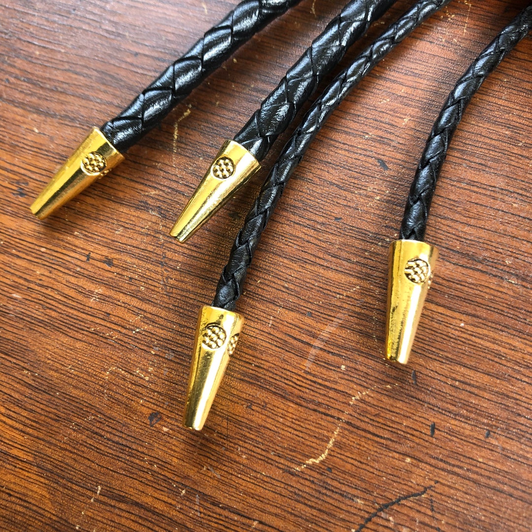 Cone Ends or Bolo Tips Gold, 4 or 10 Pc 21x8mm | Antiqued Gold Glue-in ...