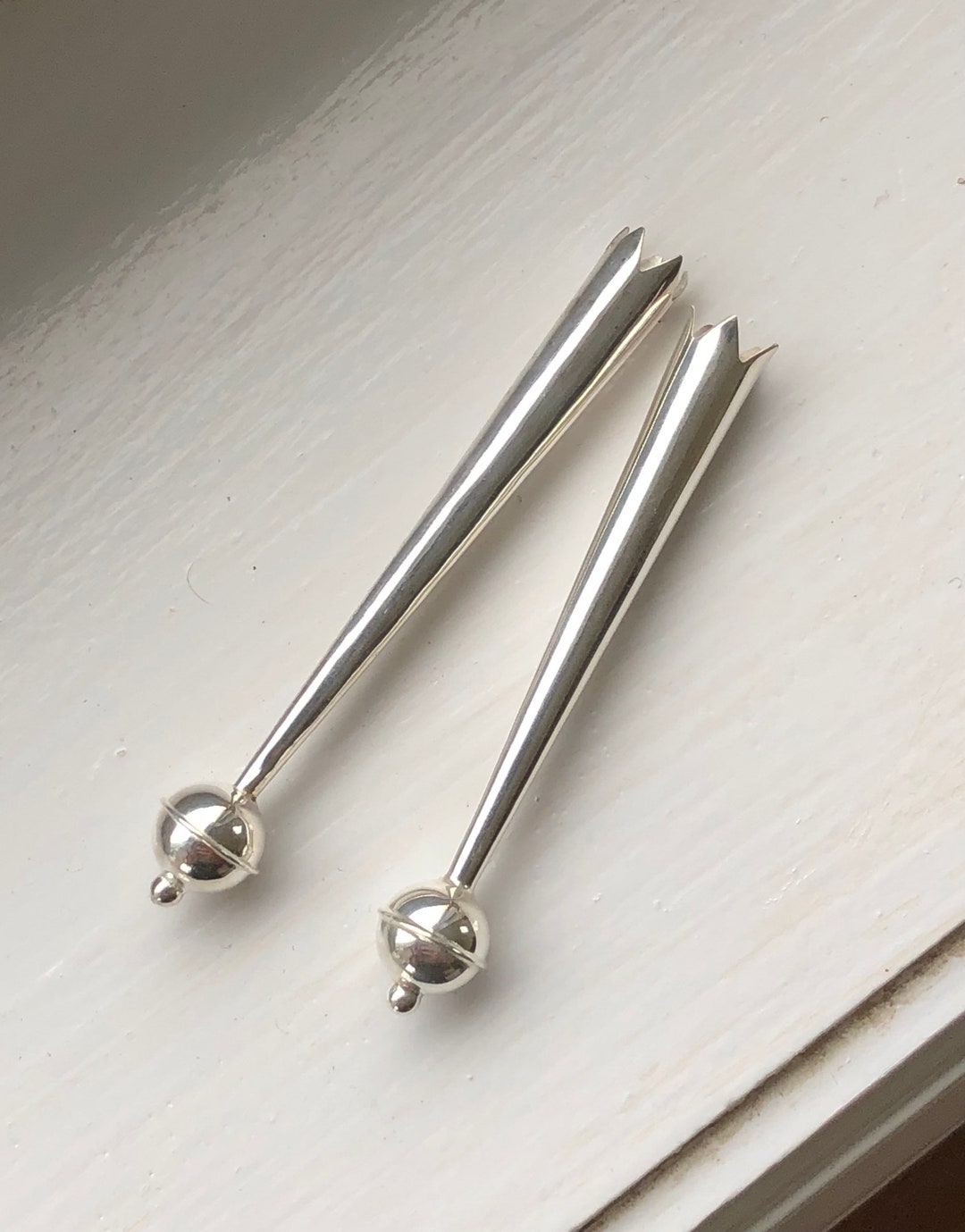 Sterling Silver Bolo Tips, Long, 8.5mm Ball Tip, Fits 4-6mm Cord | Make ...