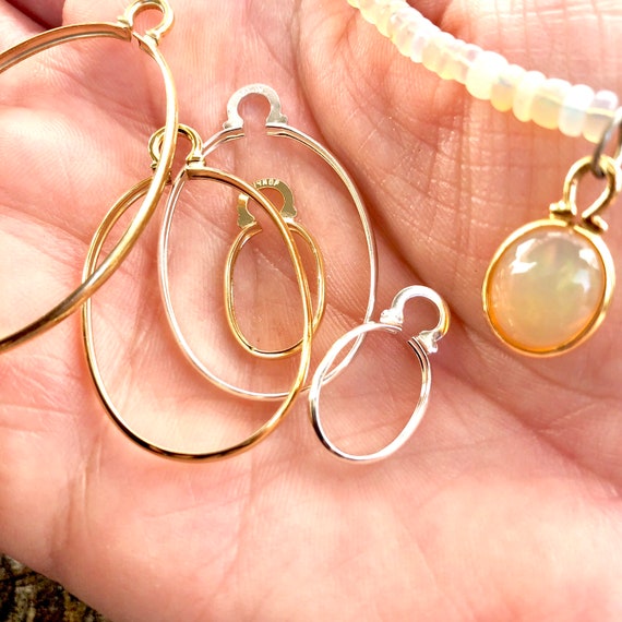 Oval Wire Cinch Mount 14k Goldfilled & Sterling Settings - Etsy