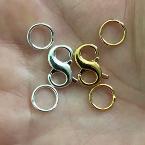 Double Ended Infinity Clasp, 16x9mm, 2-10mm Soldered Rings | Gold GLP ...