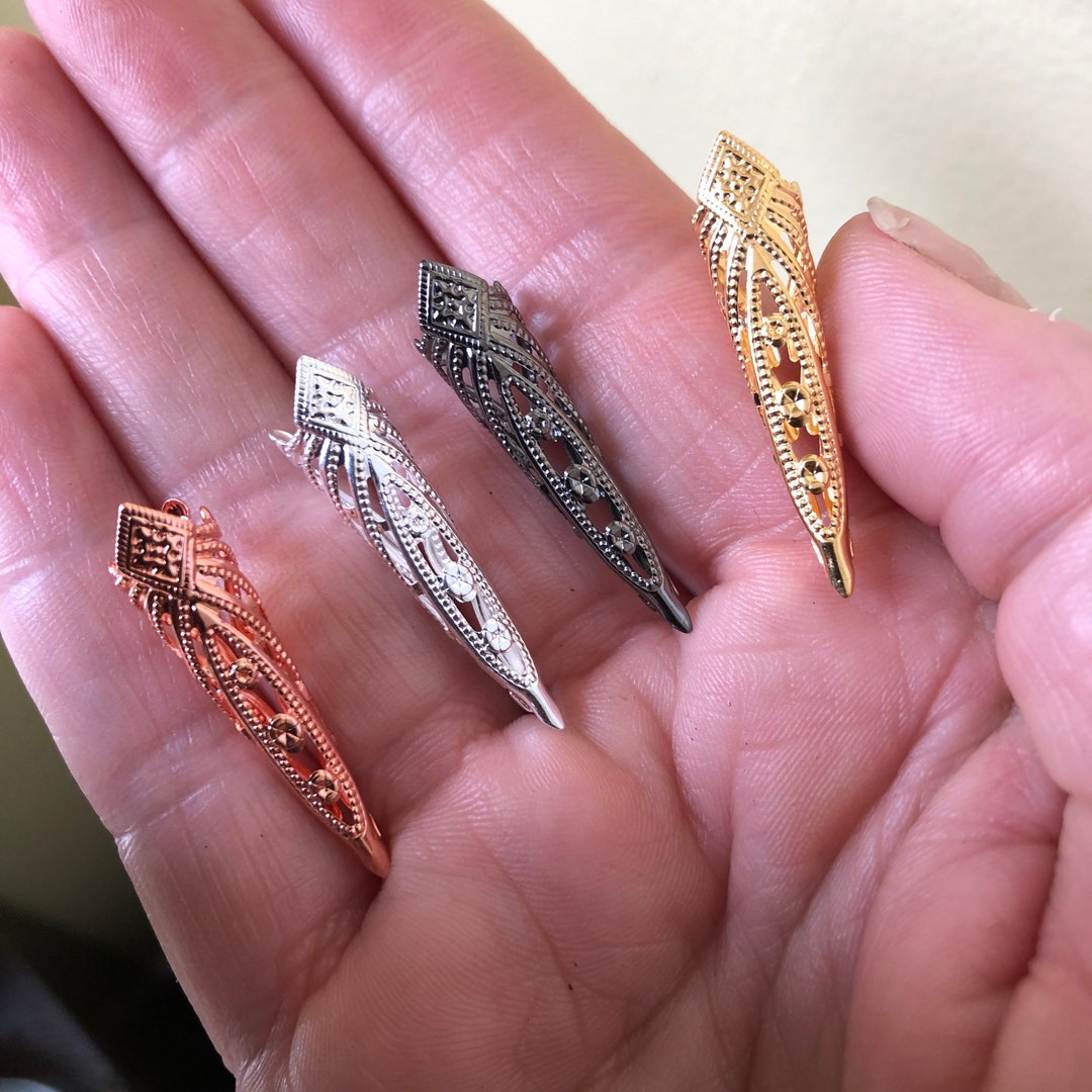Bolo Tips, Cone End Caps, 35x9mm Filigree, Gold, Silver, Copper, Ant ...