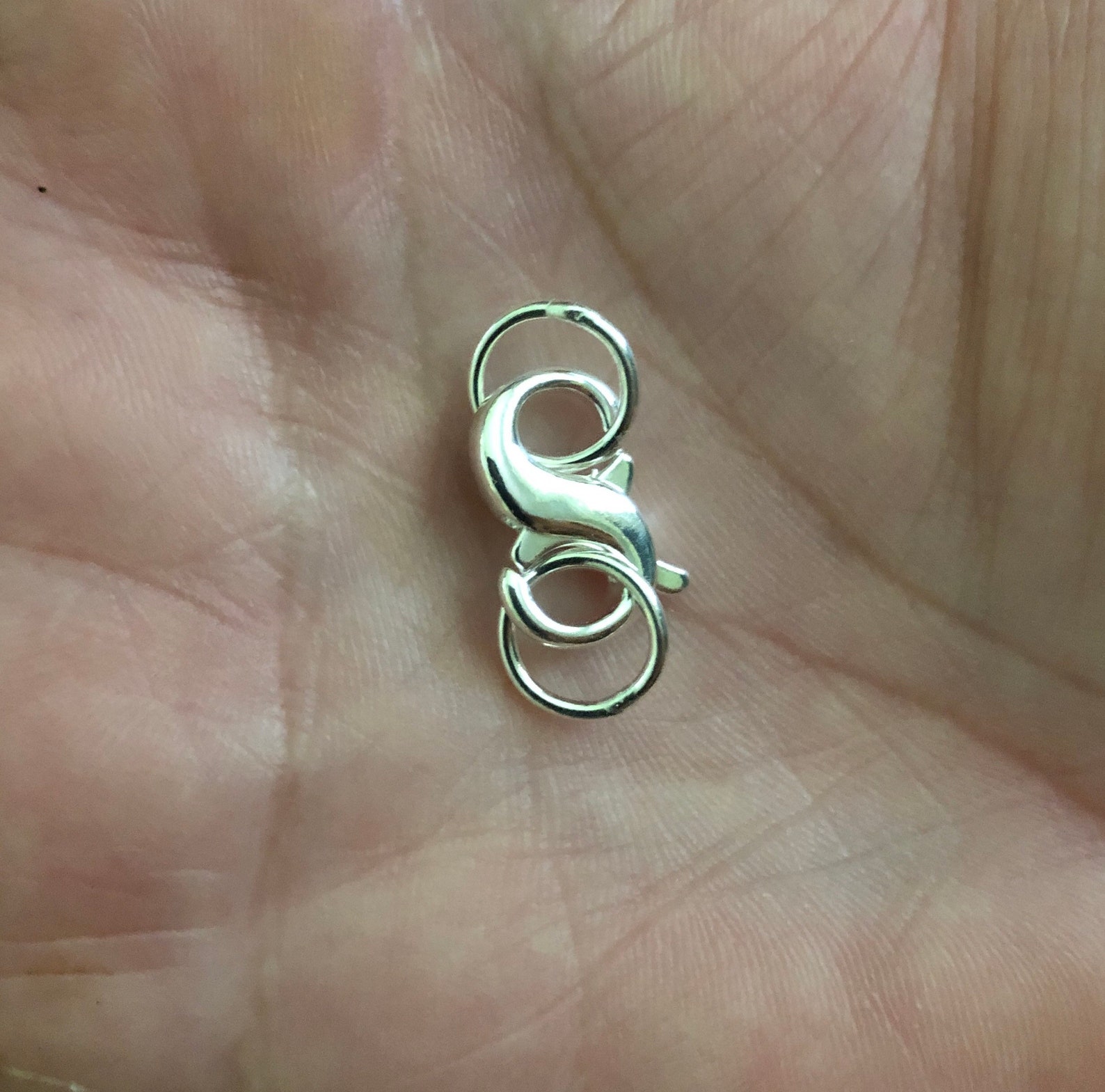 Double Ended Infinity Clasp, 16x9mm, 2-10mm Soldered Rings | Gold GLP ...