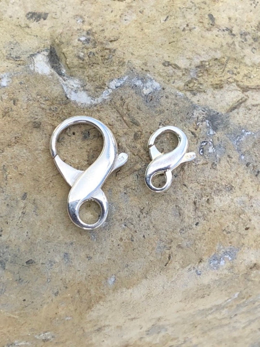 Infinity Clasp, Sterling Silver, 19x11mm, 11x7mm | Sterling Silver ...