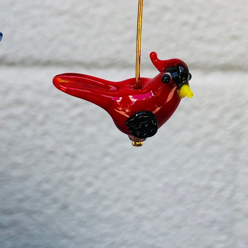 Lampwork Sculpture Beads, Blue Frog, Red Cardinal, Blue Bird Lampwork ...