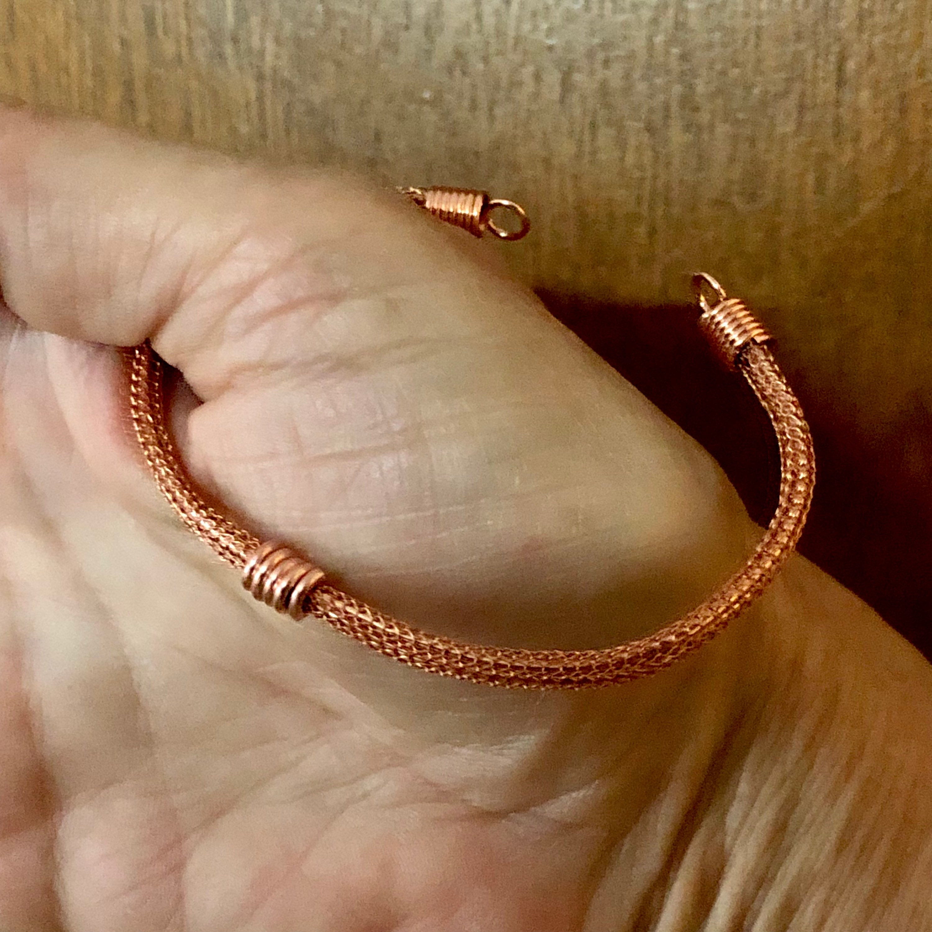 Knitted Wire Viking Mesh Chain by the Foot | Copper, Silver, Black ...