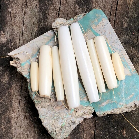 White Hairpipe Bone Beads 4 Sizes Carved Hairpipe Tube - Etsy