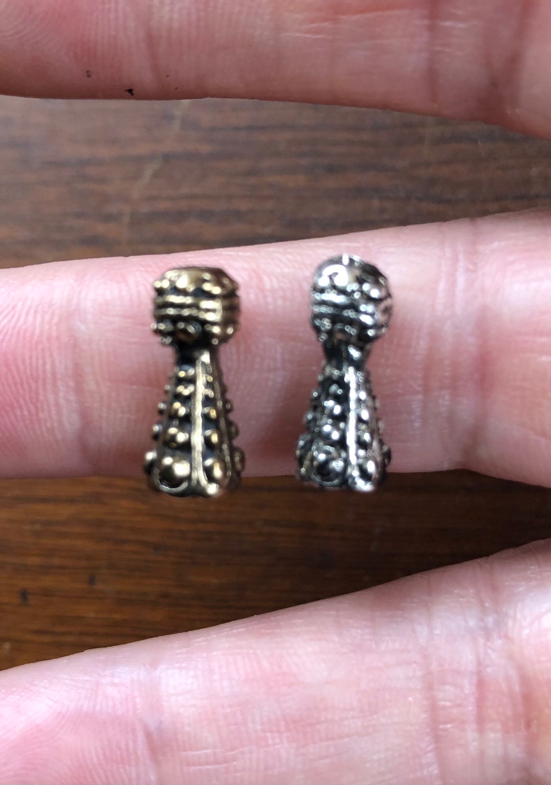 Squash Blossom Cone Ends, Antique Silver or Gold-plated Brass “pewter ...