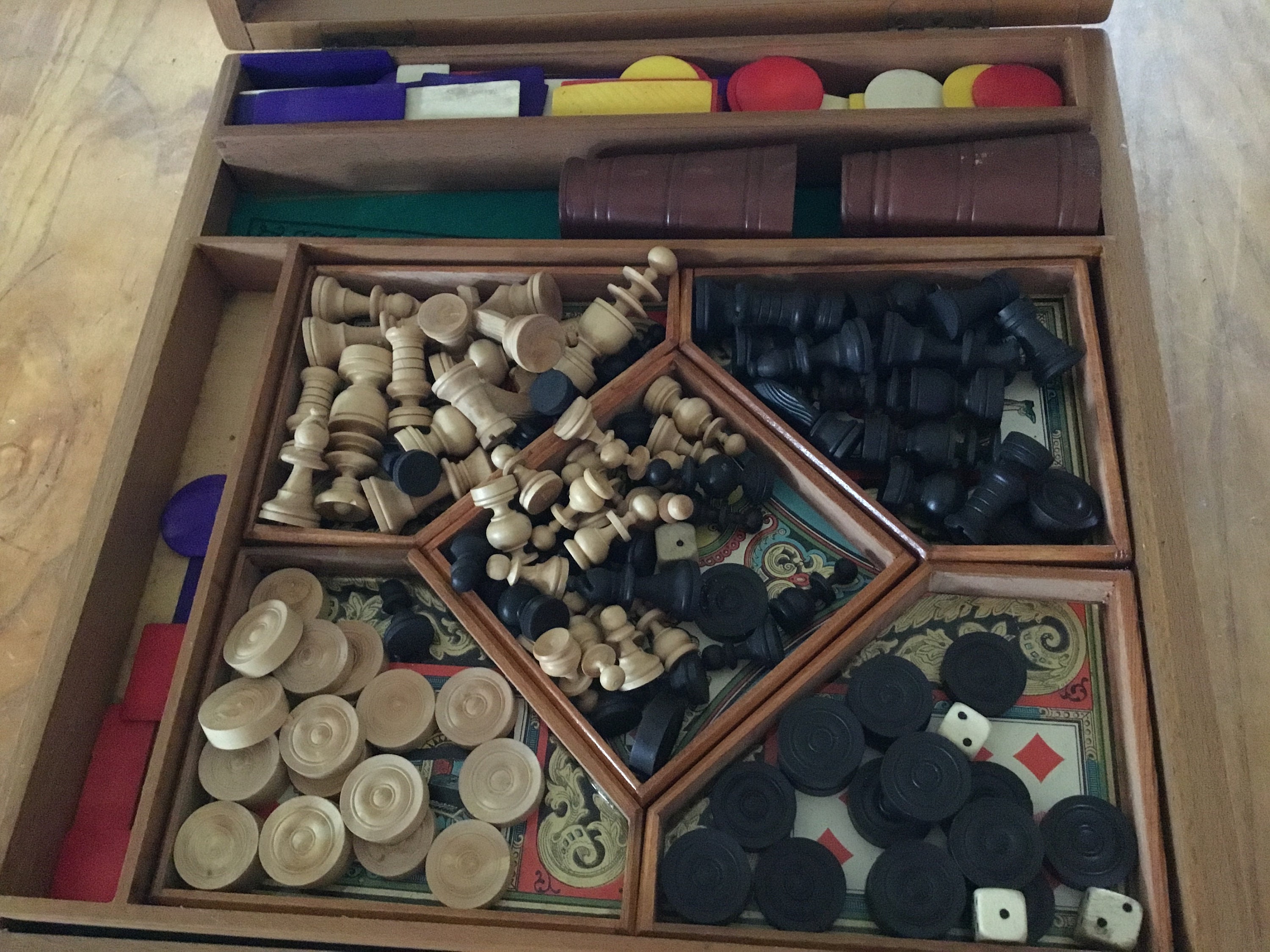 Antique French games with box and board | Etsy