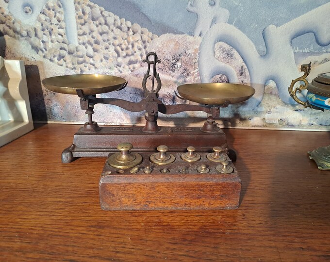 Antique French Scales With Weights - Etsy